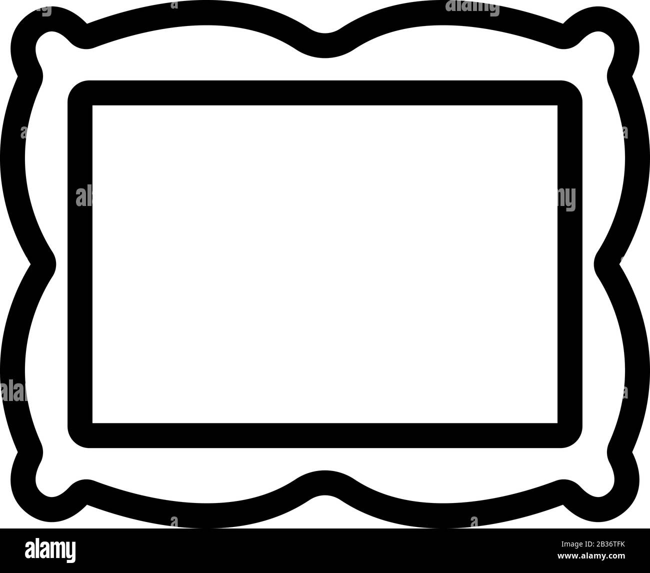 Picture in the frame of the icon vector. Isolated contour symbol ...