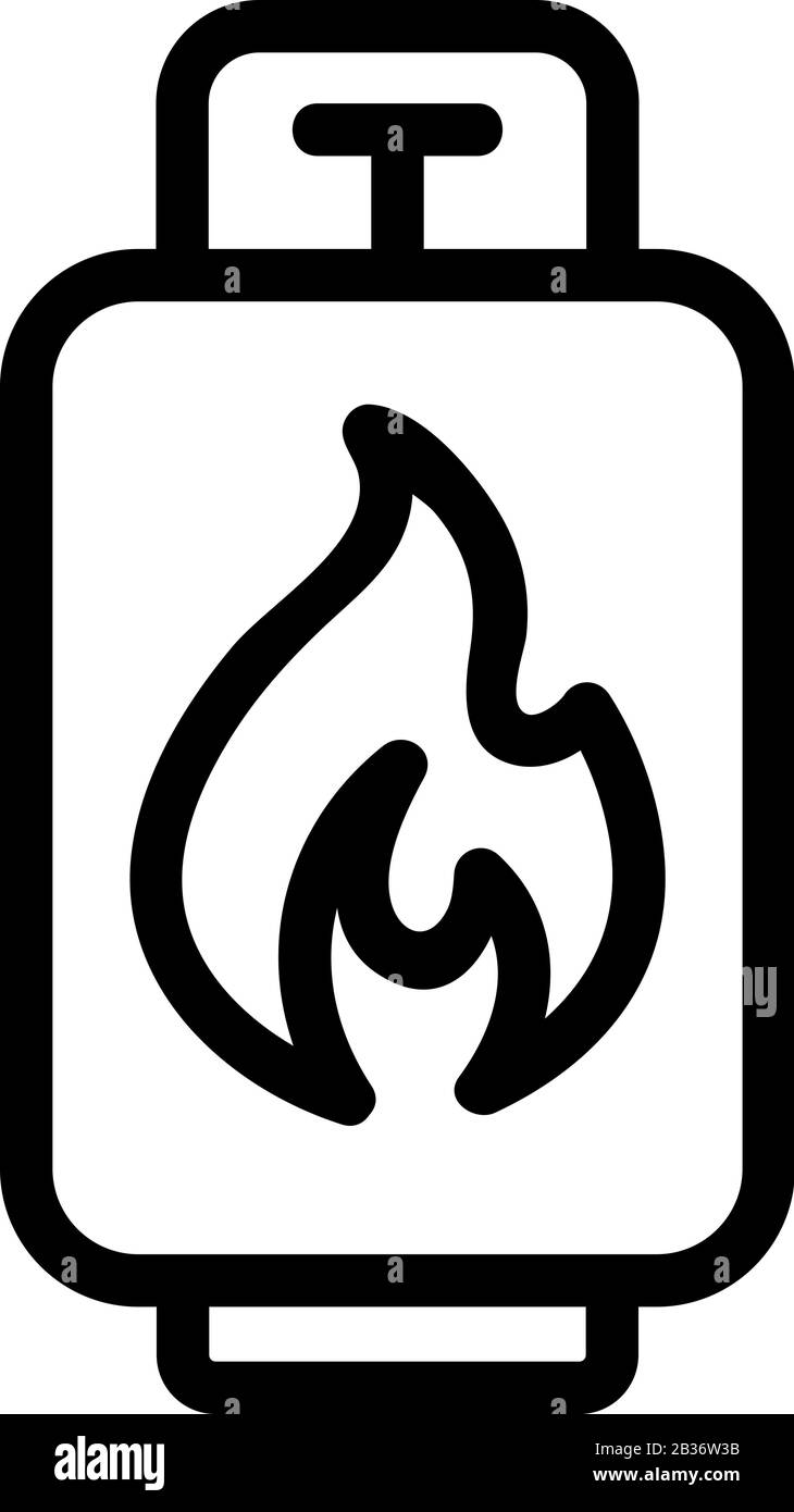 flammable material icon vector. Isolated contour symbol illustration ...