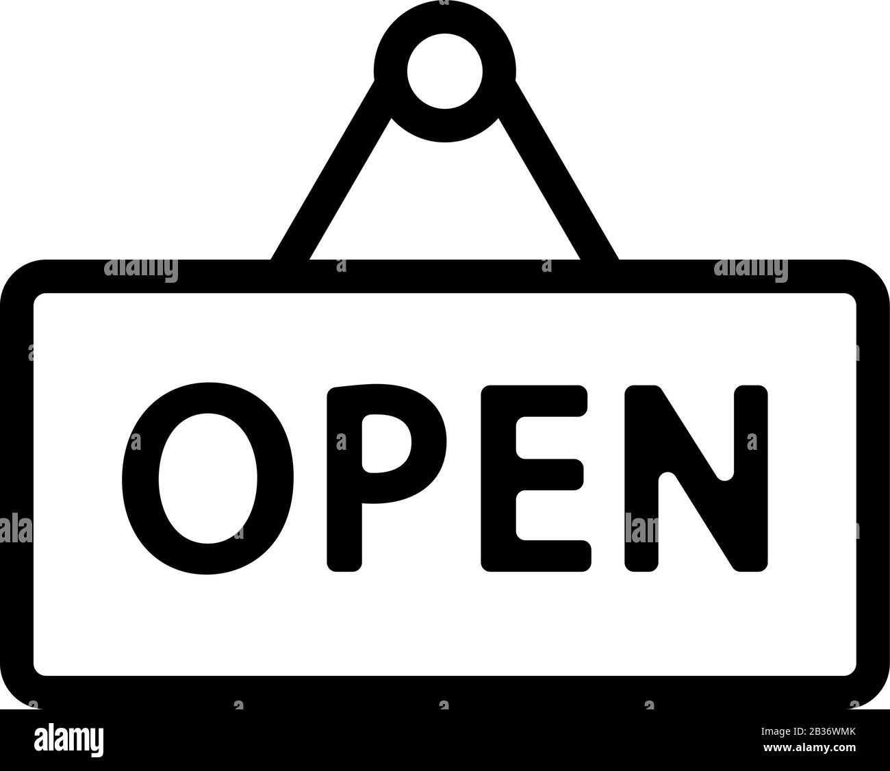 Open vector icon. Isolated contour symbol illustration Stock Vector ...