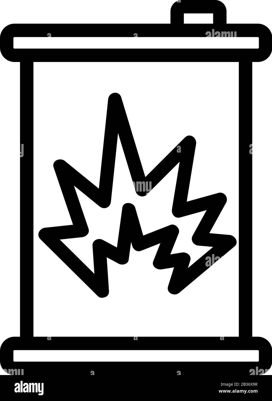 flammable material icon vector. Isolated contour symbol illustration ...