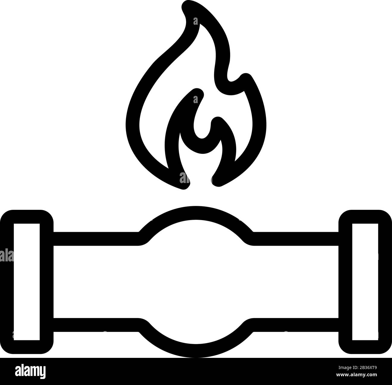 flammable material icon vector. Isolated contour symbol illustration ...