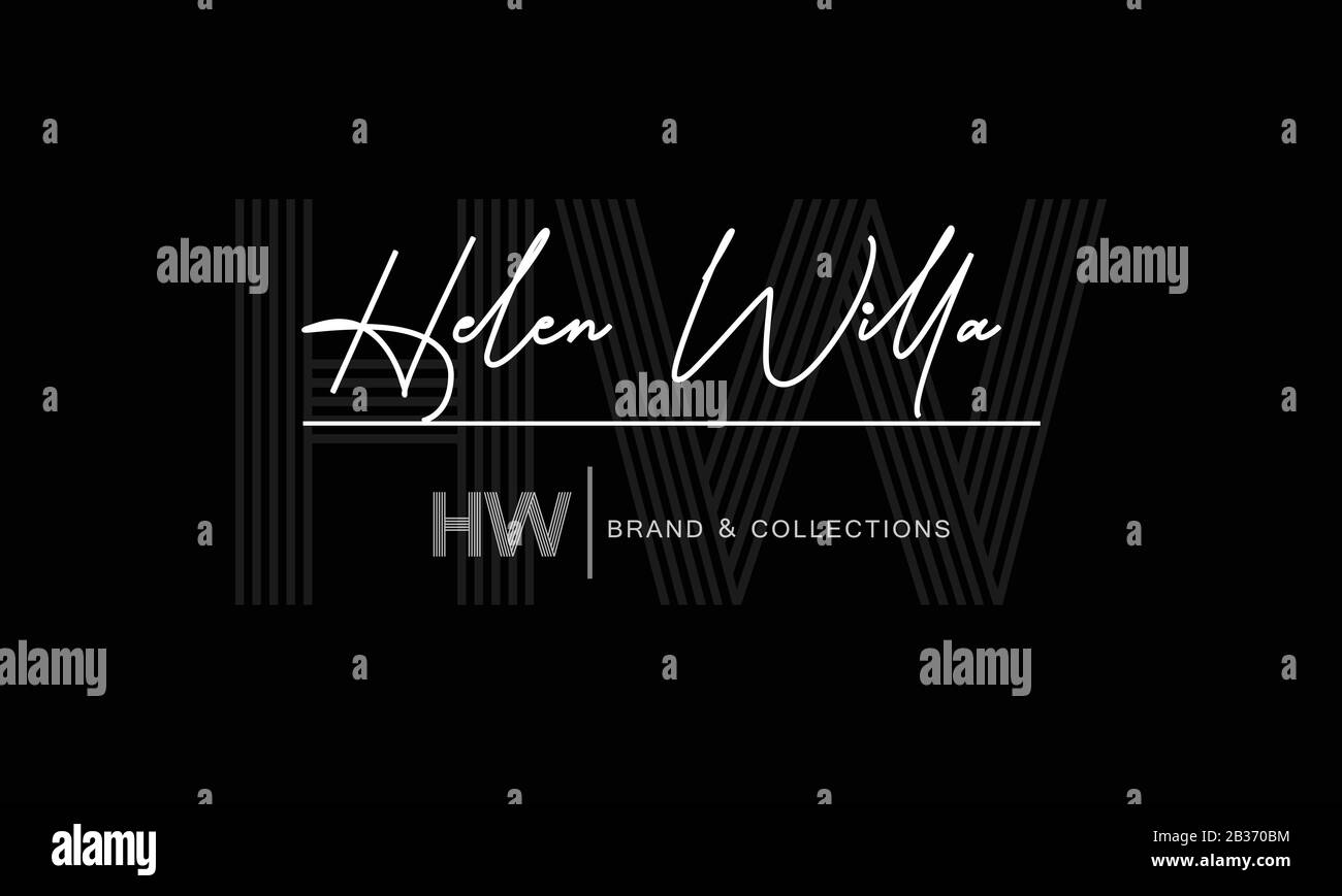 H w logo Black and White Stock Photos & Images - Alamy
