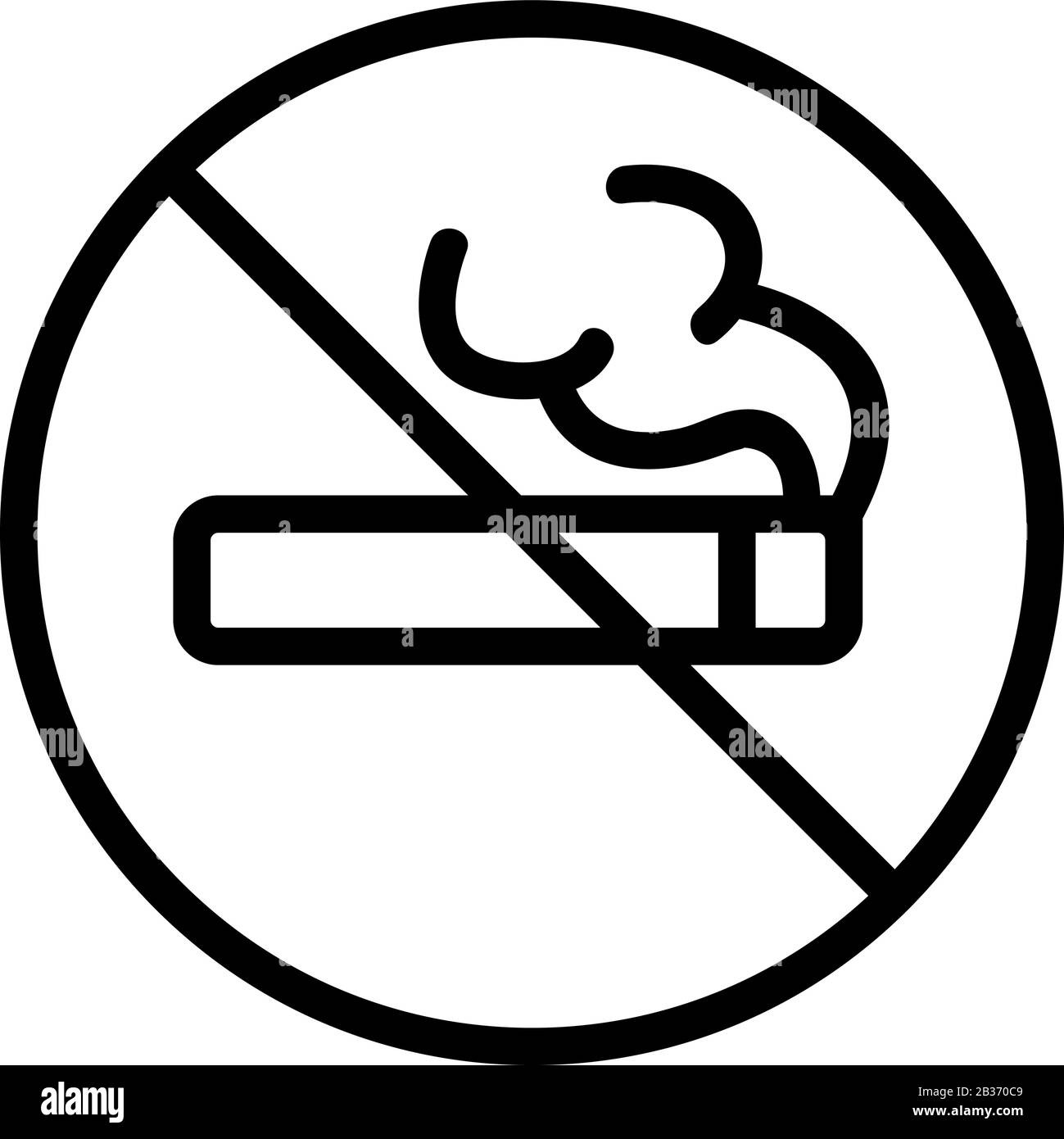 It is forbidden to smoke an icon vector. Isolated contour symbol ...