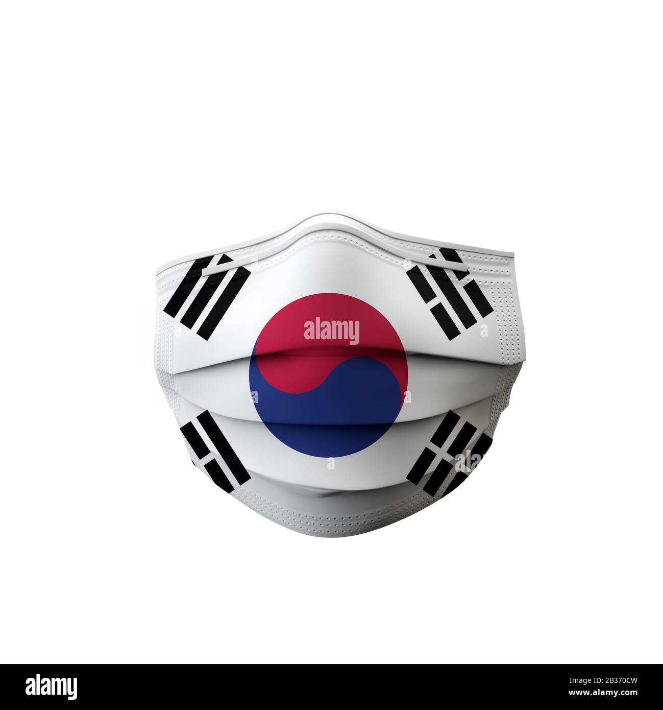 South Korea flag protective medical mask. 3D Rendering Stock Photo - Alamy