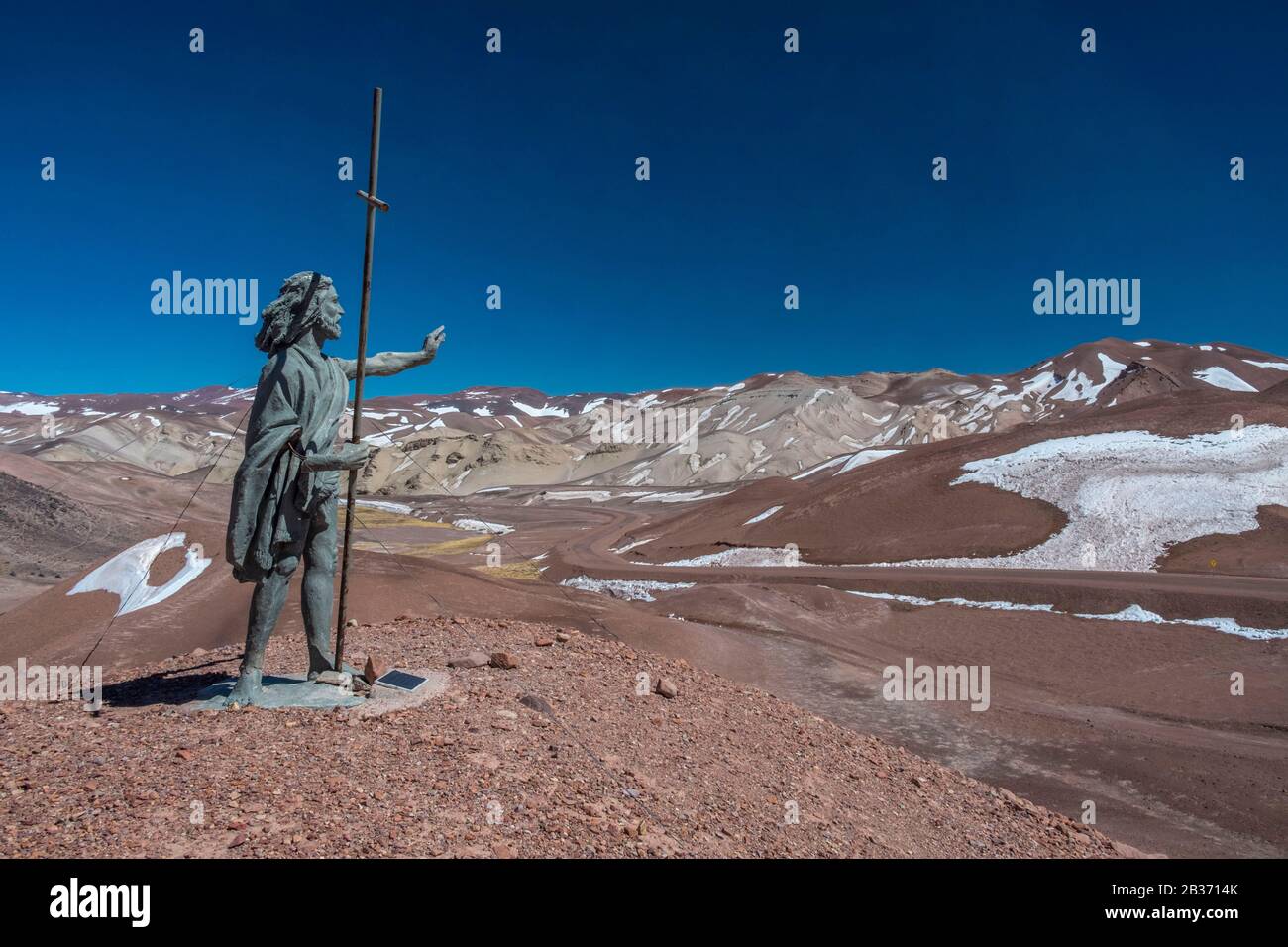 Argentina, La Rioja province, Laguna Brava Provincial Reserve, statue ...