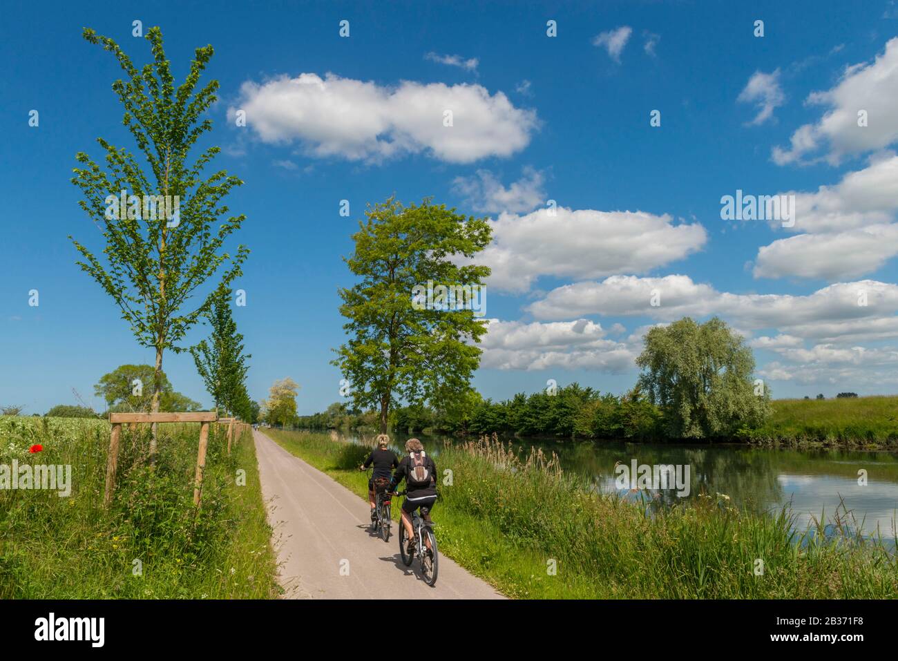 France, Somme (80), Baie de Somme, Saint-Valery-sur-Somme, The cycle ...