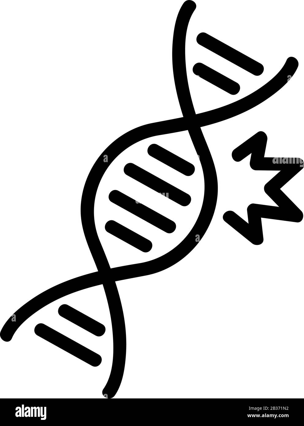 cancer dna icon vector. Isolated contour symbol illustration Stock ...