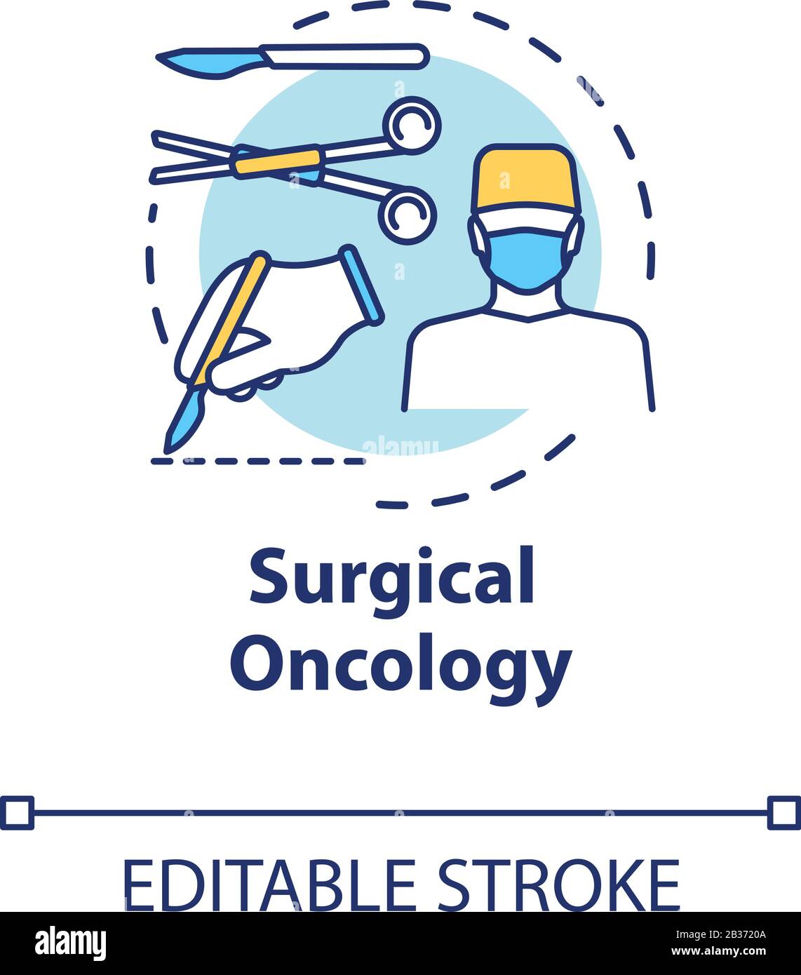 Surgical oncology concept icon. Surgery to remove tumor. Procedure for ...