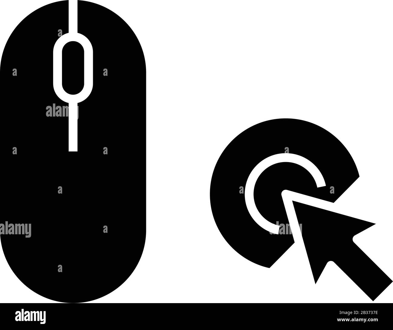 Mouse icon Black and White Stock Photos & Images - Alamy