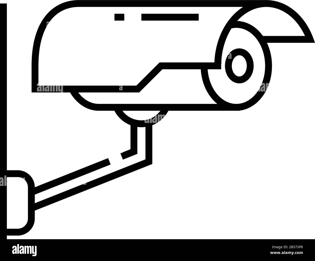 Video observation line icon, concept sign, outline vector illustration ...