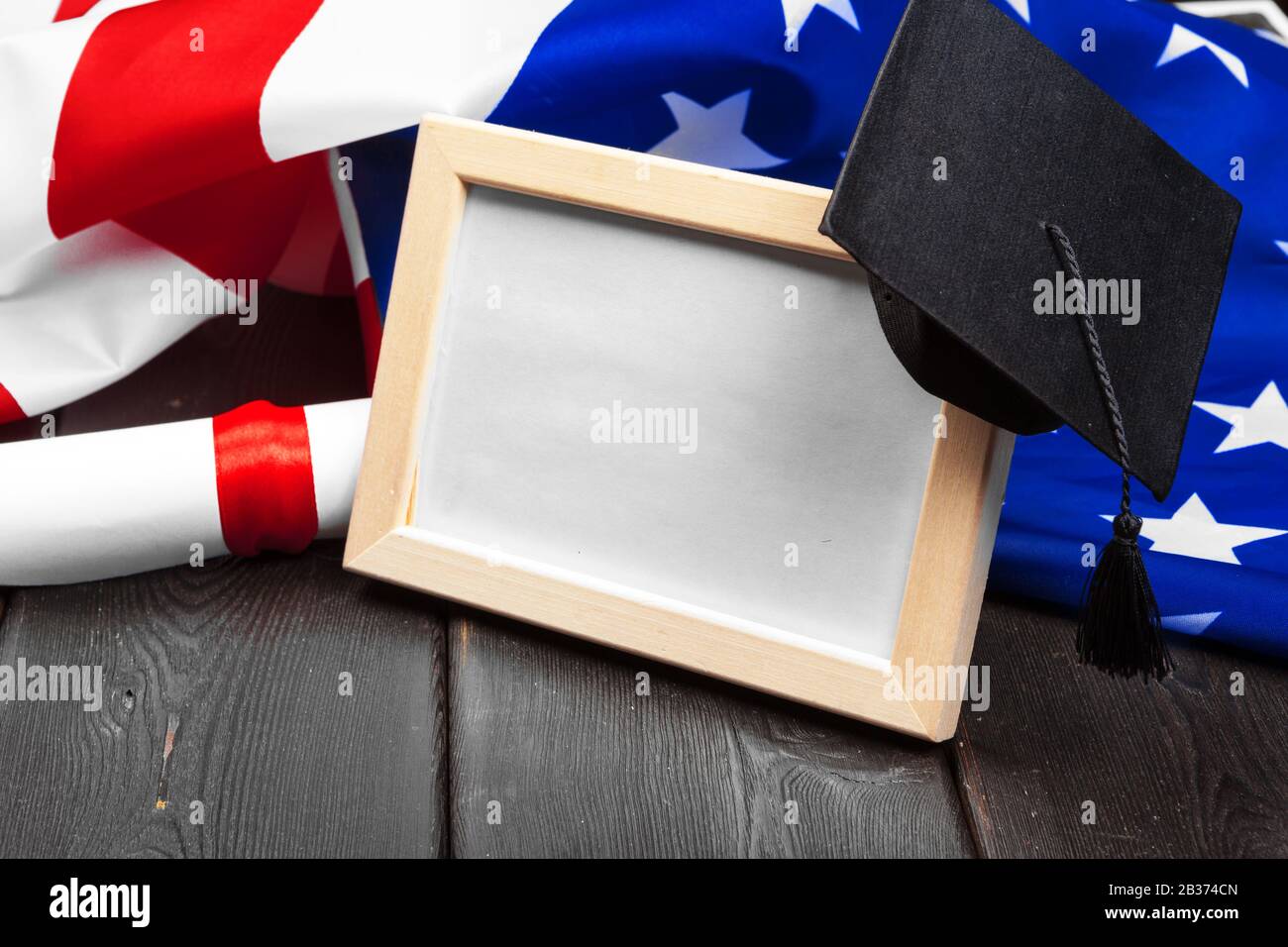 Graduation cap united flag hi-res stock photography and images - Alamy