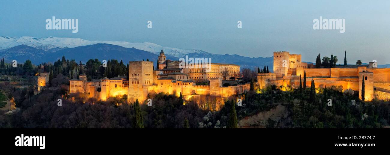 Spain, Andalusia, Granada, the Alhambra Palace, listed as World ...