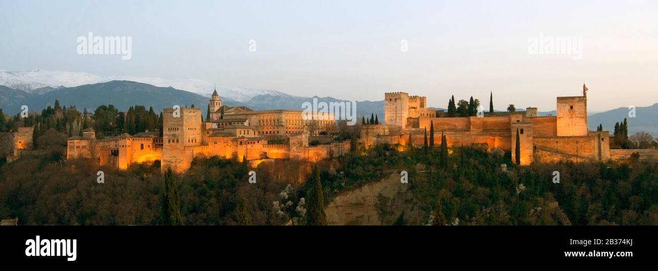Spain, Andalusia, Granada, the Alhambra Palace, listed as World ...