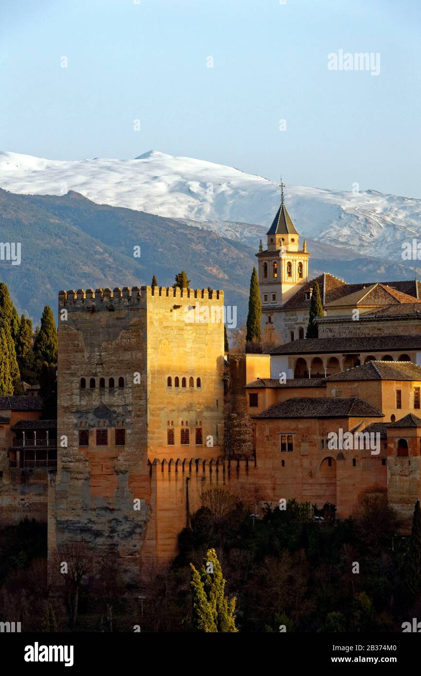 Spain, Andalusia, Granada, the Alhambra Palace, listed as World ...