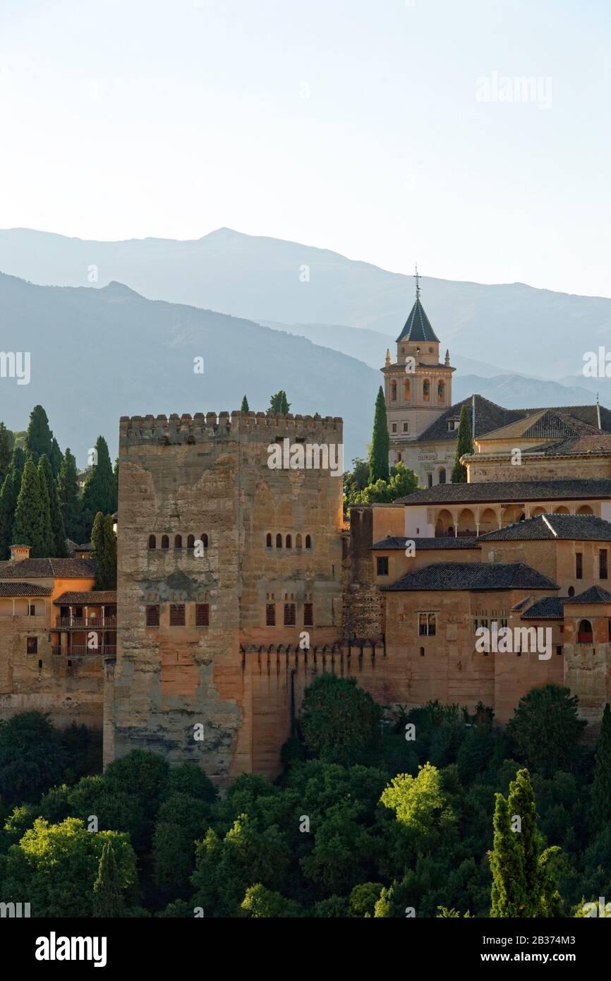 Spain, Andalusia, Granada, the Alhambra Palace, listed as World ...