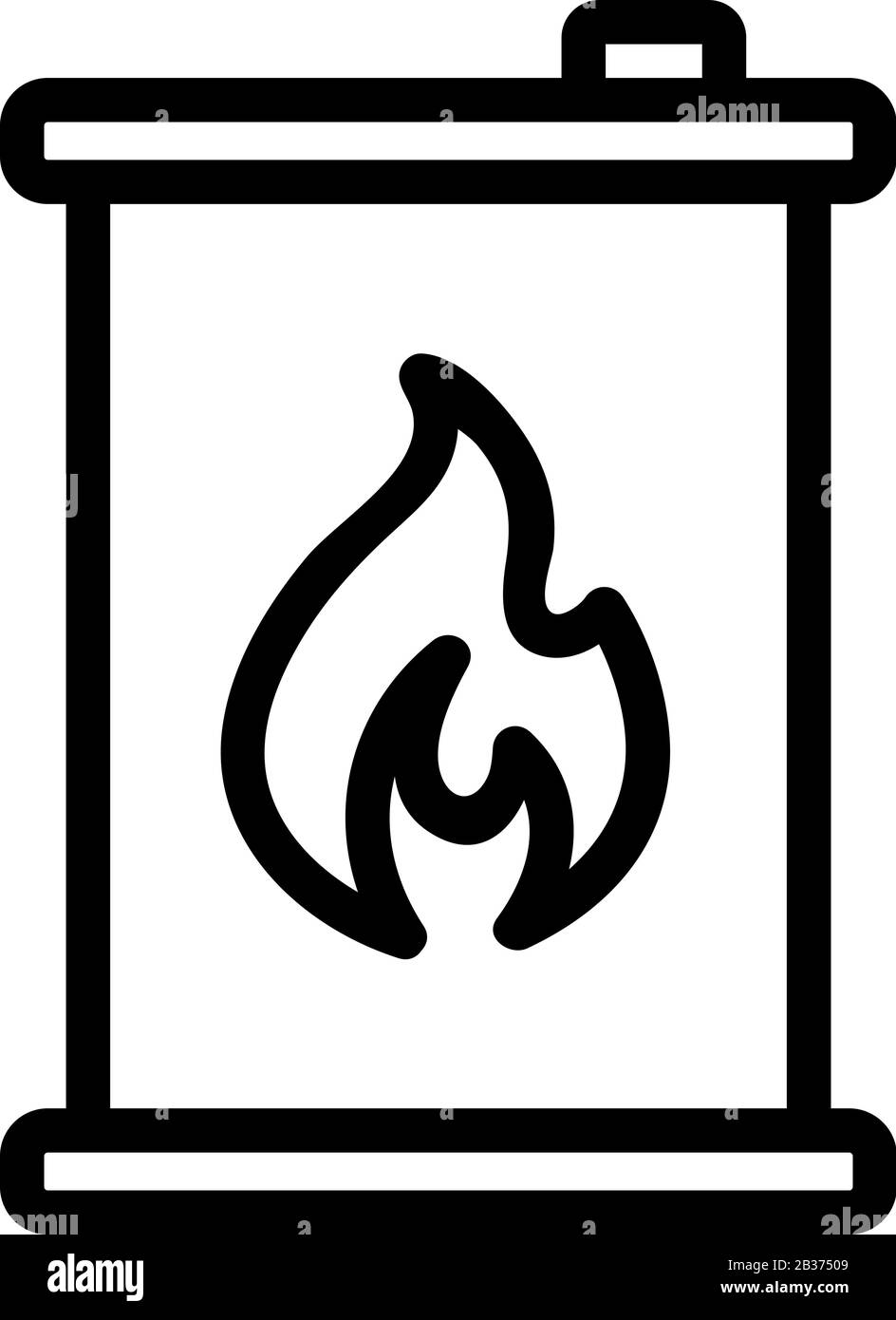 flammable material icon vector. Isolated contour symbol illustration ...