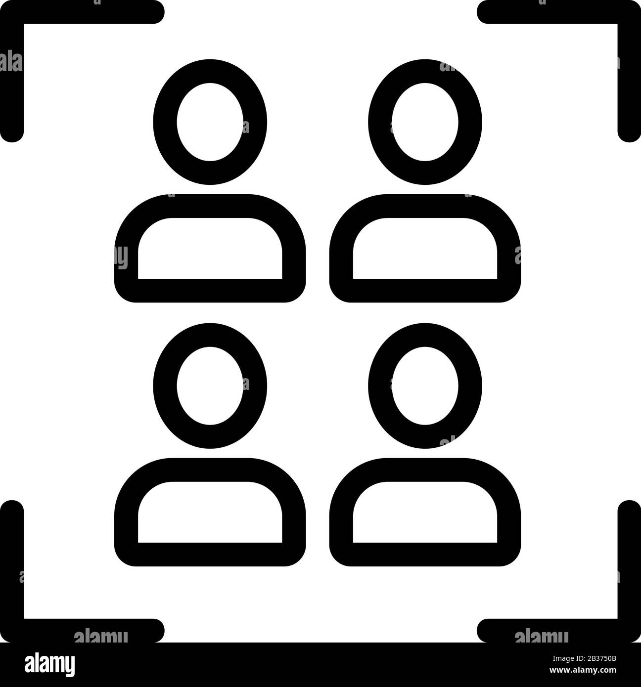 The audience sight icon vector. Isolated contour symbol illustration ...