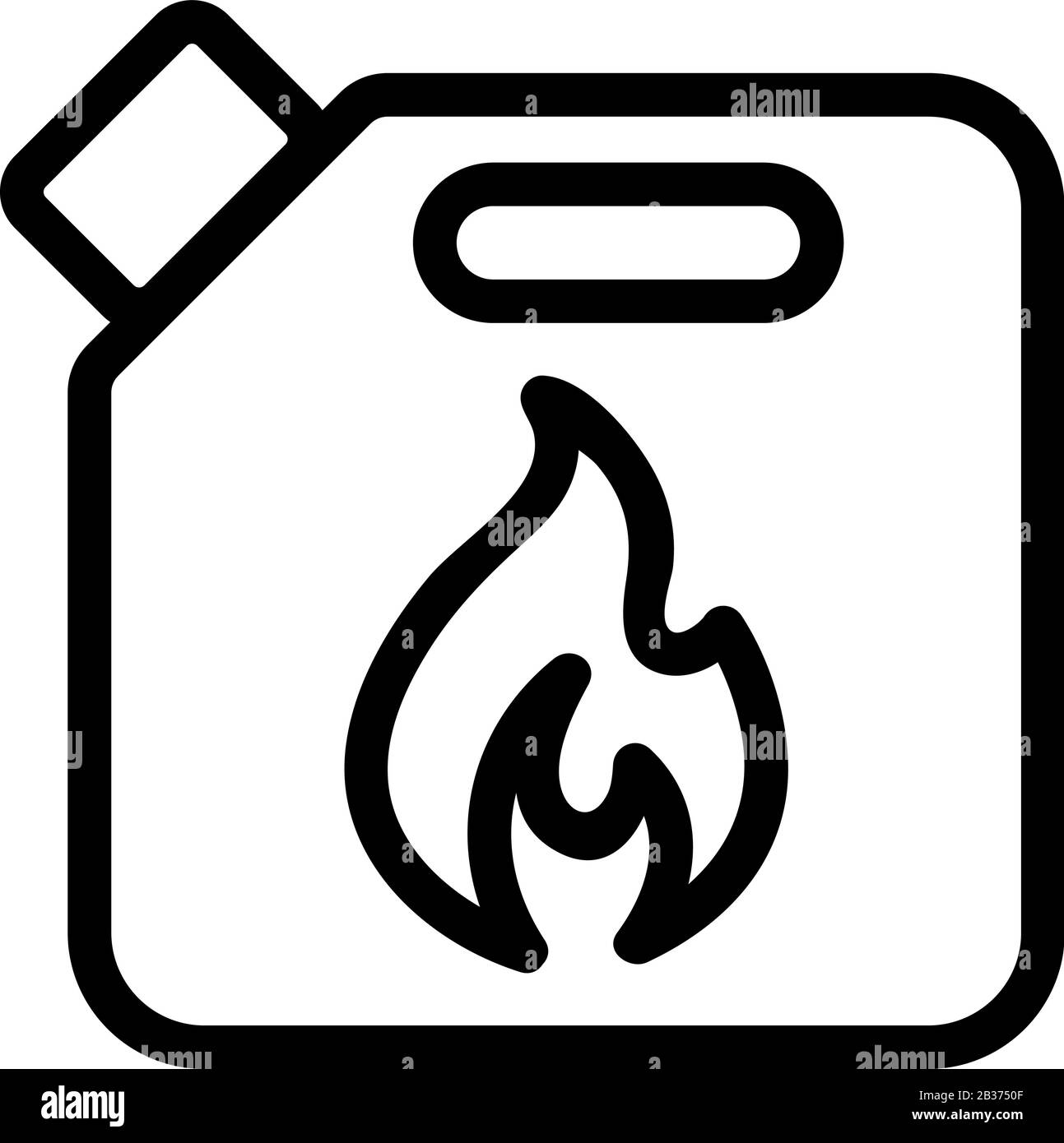 flammable material icon vector. Isolated contour symbol illustration ...