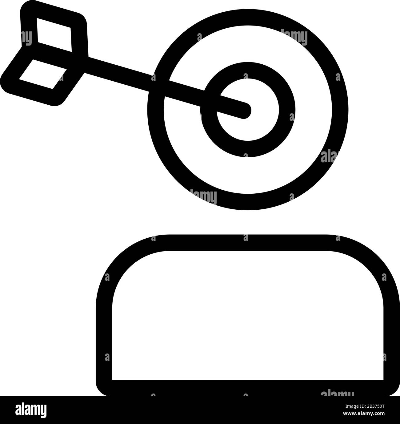 the target man is an icon vector. Isolated contour symbol illustration ...