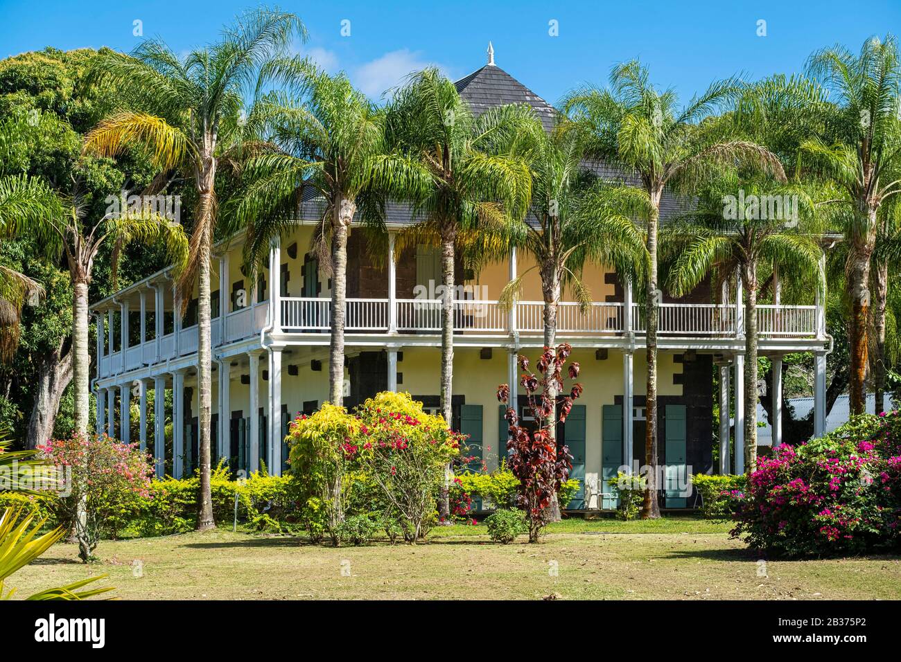 Mauritius pamplemousses botanical garden colonial hi-res stock ...