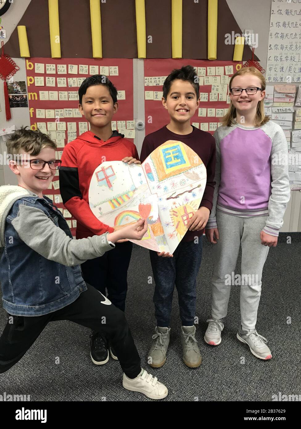 Los Angeles, Orem in the U.S. state of Utah. 7th Feb, 2020. Cascade Elementary School students ...