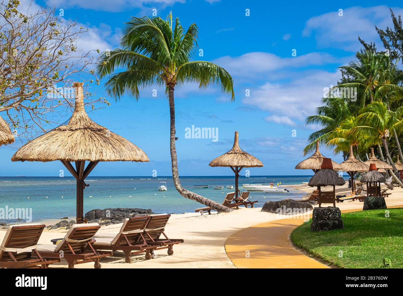 Mauritius, Pamplemousses district, Turtles Bay, Balaclava beach and The ...