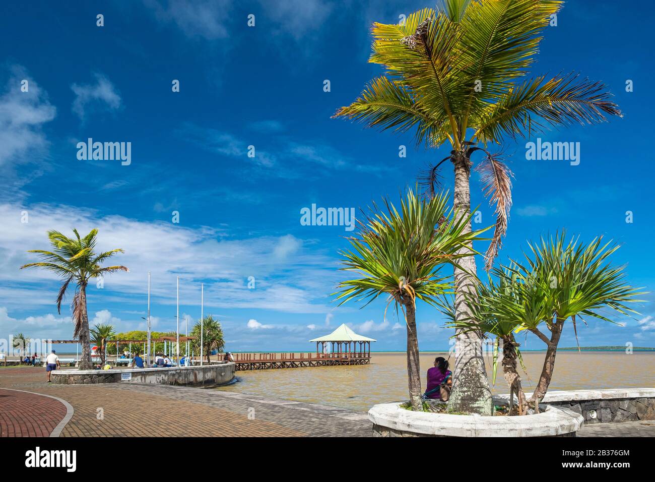 Mauritius, Grand Port district, Mahebourg, waterfront along the lagoon ...