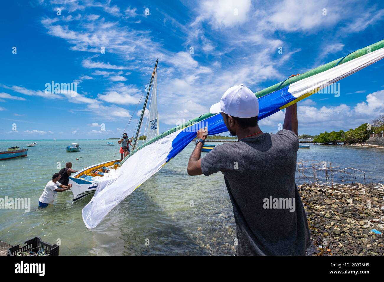 Mauritius, Grand Port district, Mahebourg, regatta of Mauritian ...