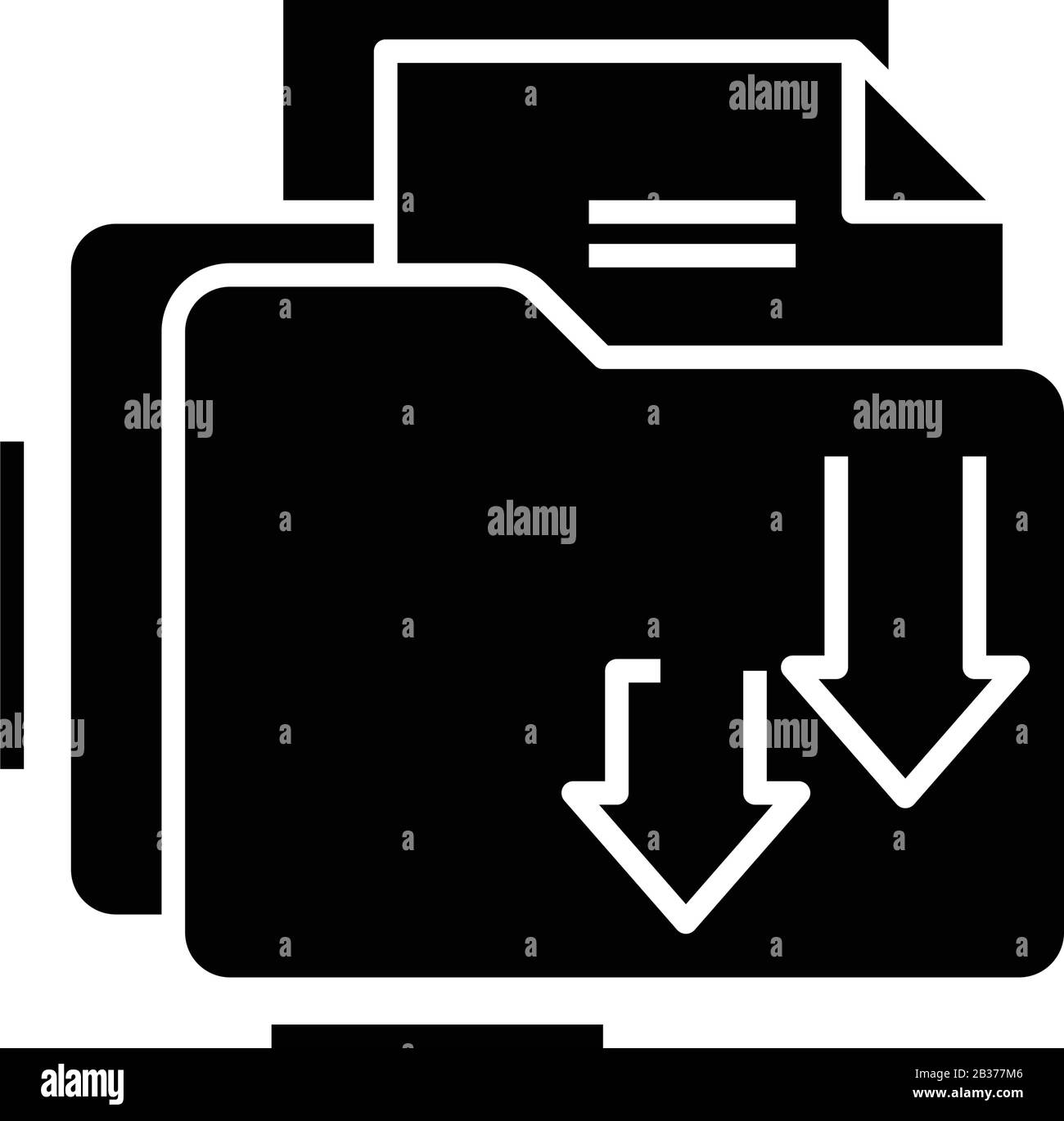 New files black icon, concept illustration, vector flat symbol, glyph ...