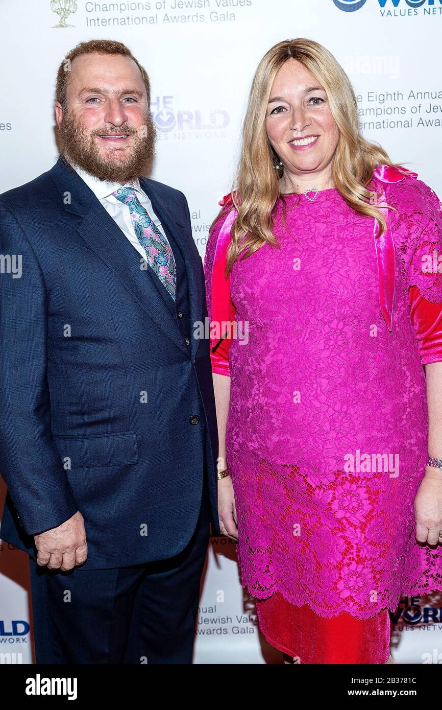 New York, NY, USA. 3rd Mar, 2020. Rabbi Shmuley Boteach, Debbie Boteach ...