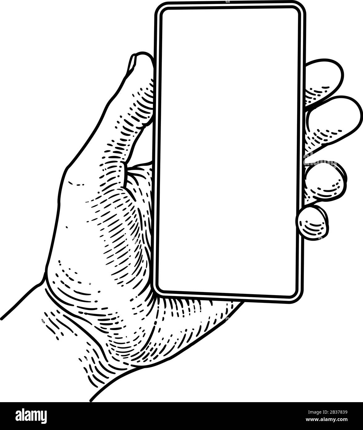 Isolated hands smart phone Stock Vector Images - Alamy