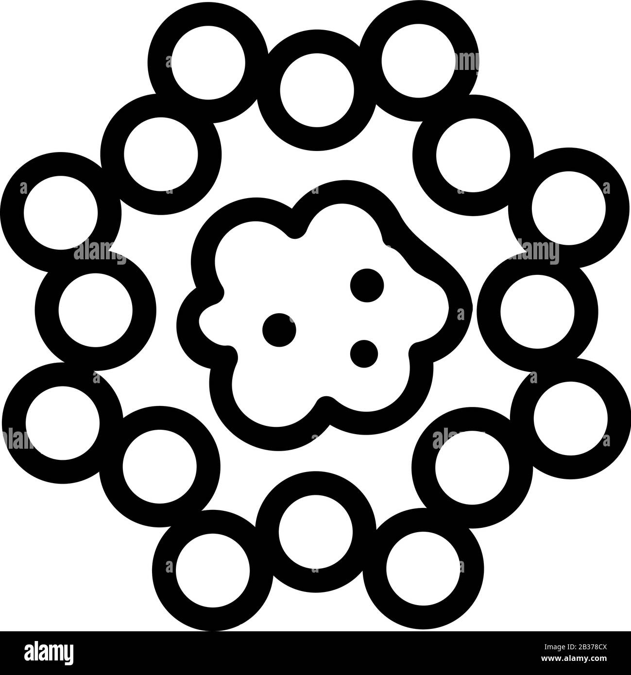 cancer virus icon vector. Isolated contour symbol illustration Stock ...