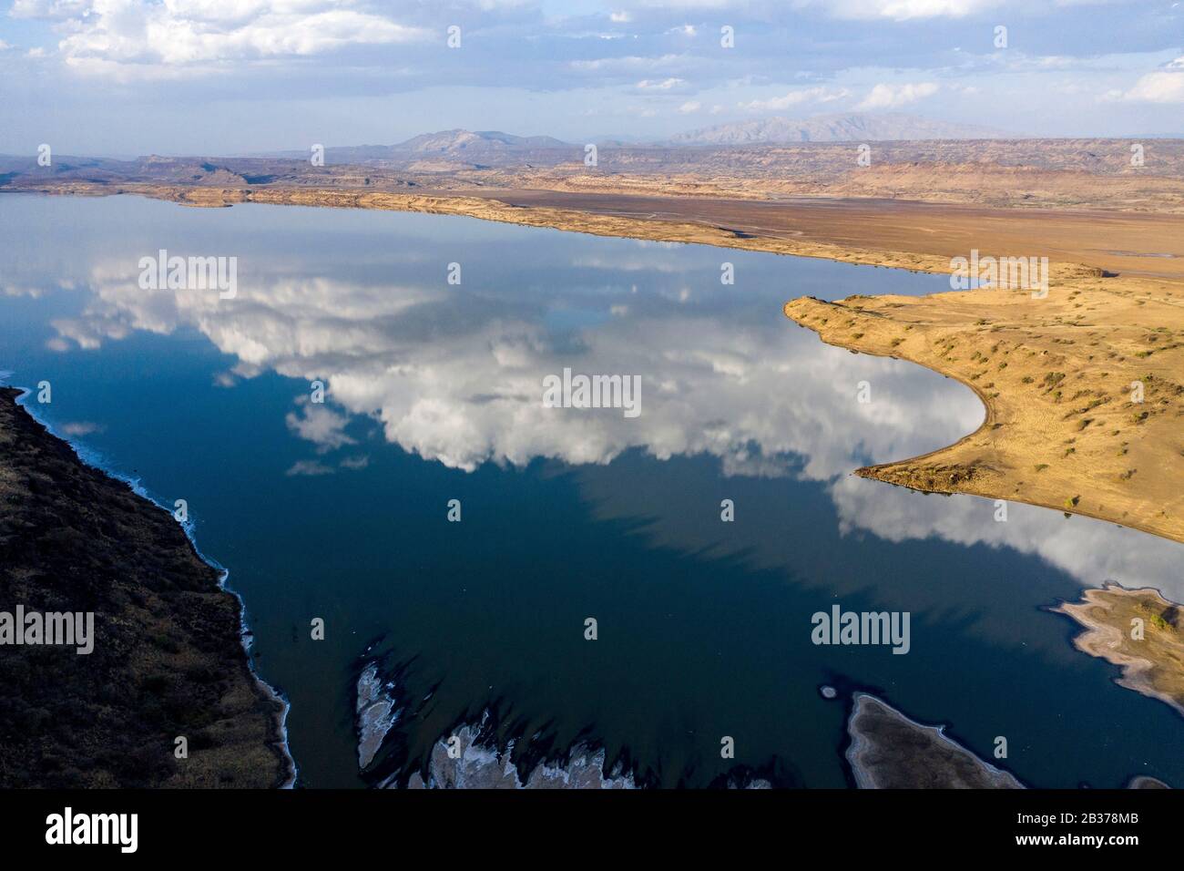 Kenya, lake Magadi, Rift valley, little Magadi aerial view Stock Photo ...