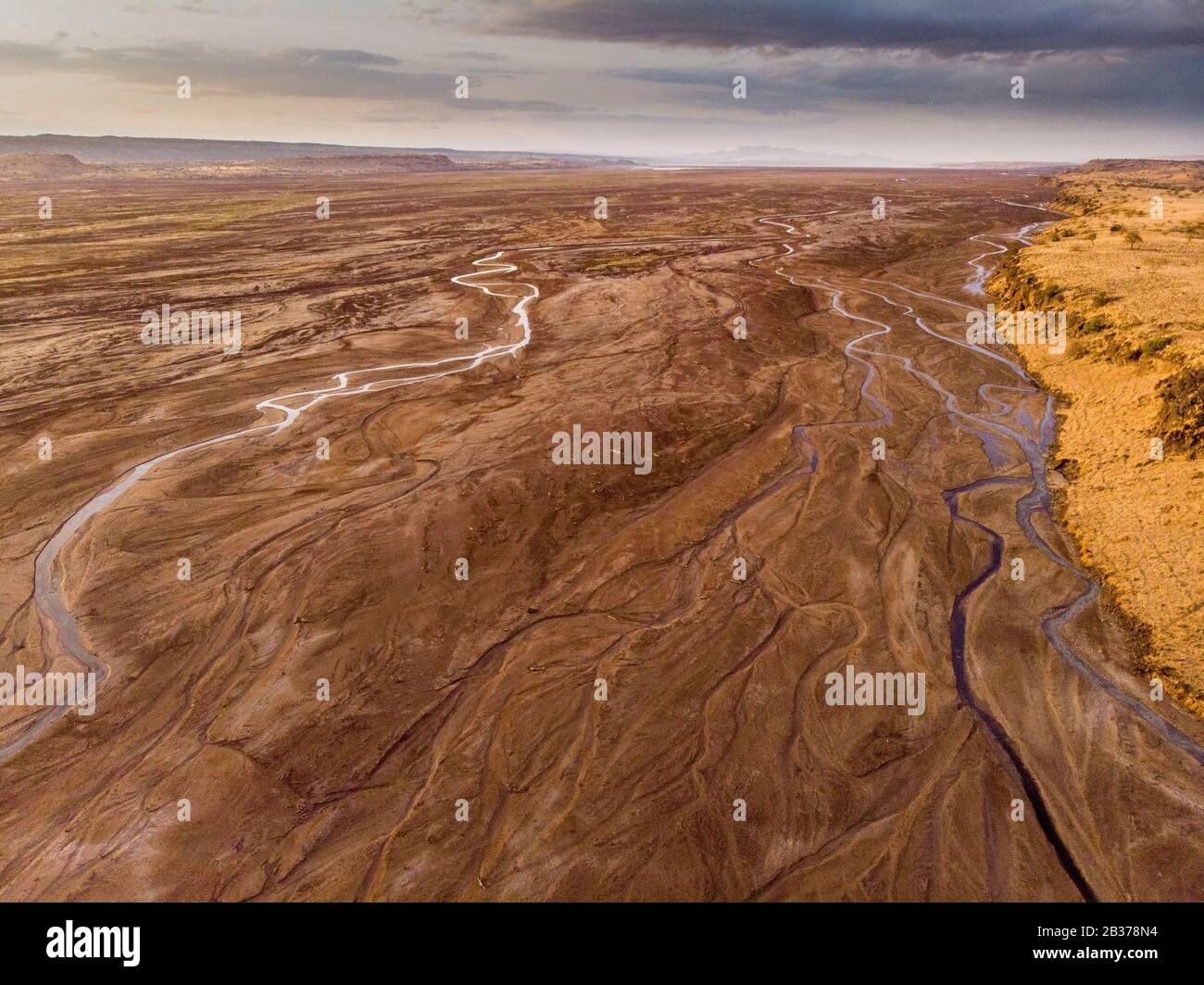 Kenya, lake Magadi, Rift valley, little Magadi aerial view Stock Photo ...