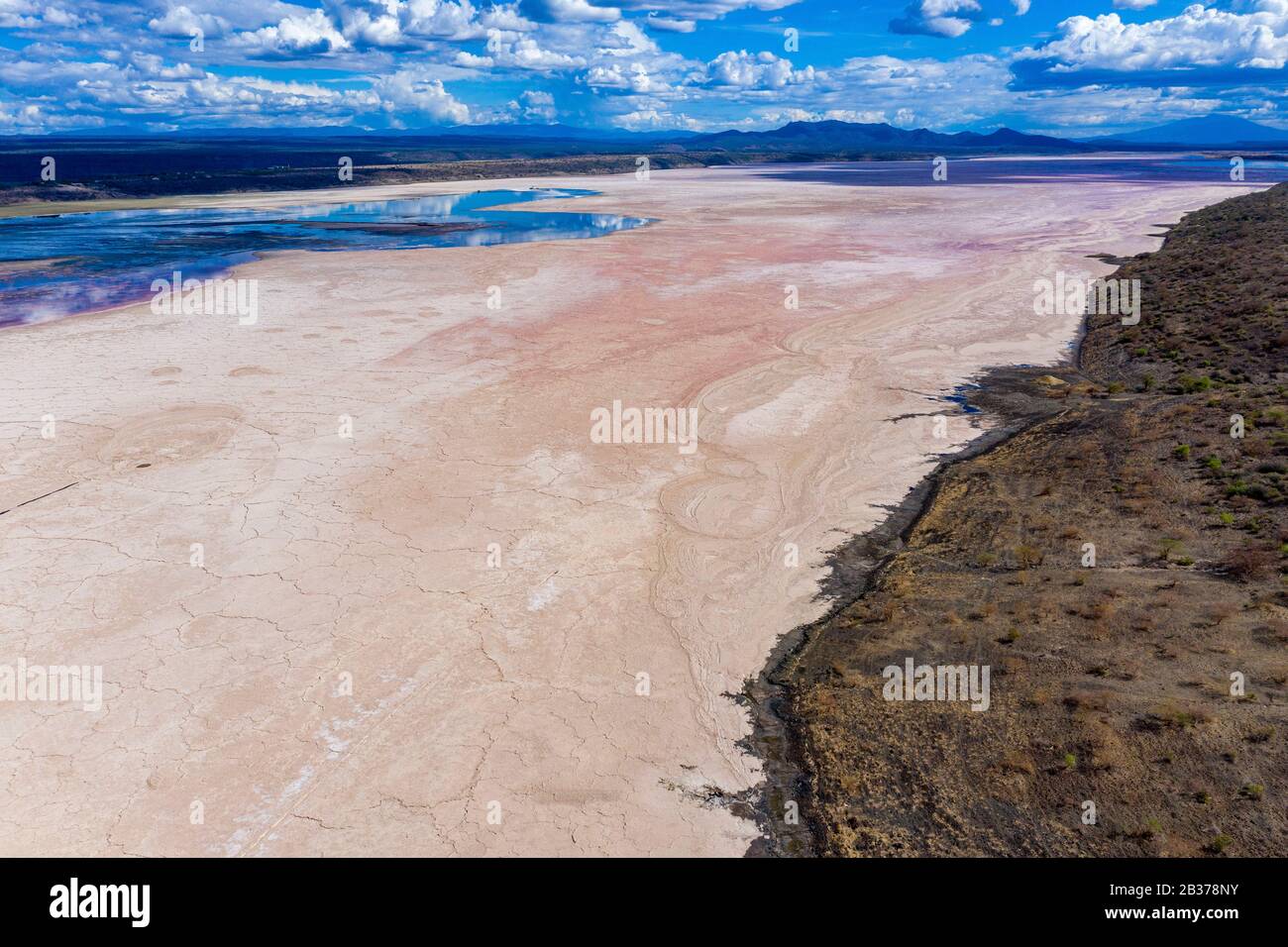 Kenya, lake Magadi, Rift valley, soda (aerial view Stock Photo - Alamy