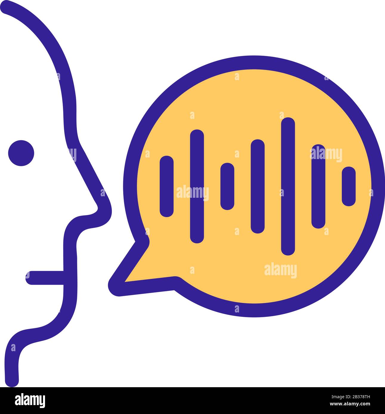 man speaks icon vector. Isolated contour symbol illustration Stock ...