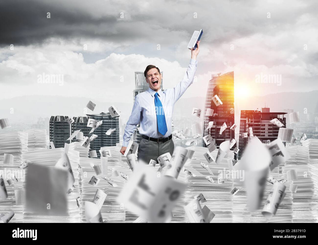 Study hard to become successful businessman Stock Photo - Alamy