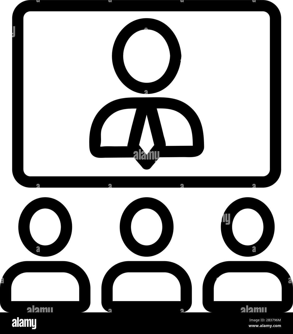 the audience conference icon vector. Isolated contour symbol ...