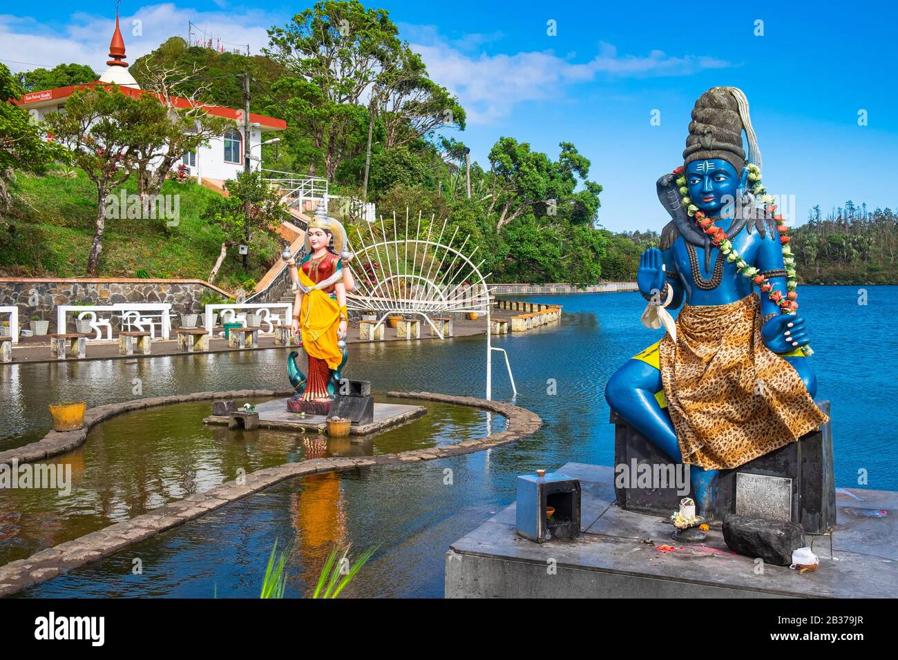 Mauritius, Savanne district, Grand Bassin (or Ganga Talao), the most ...