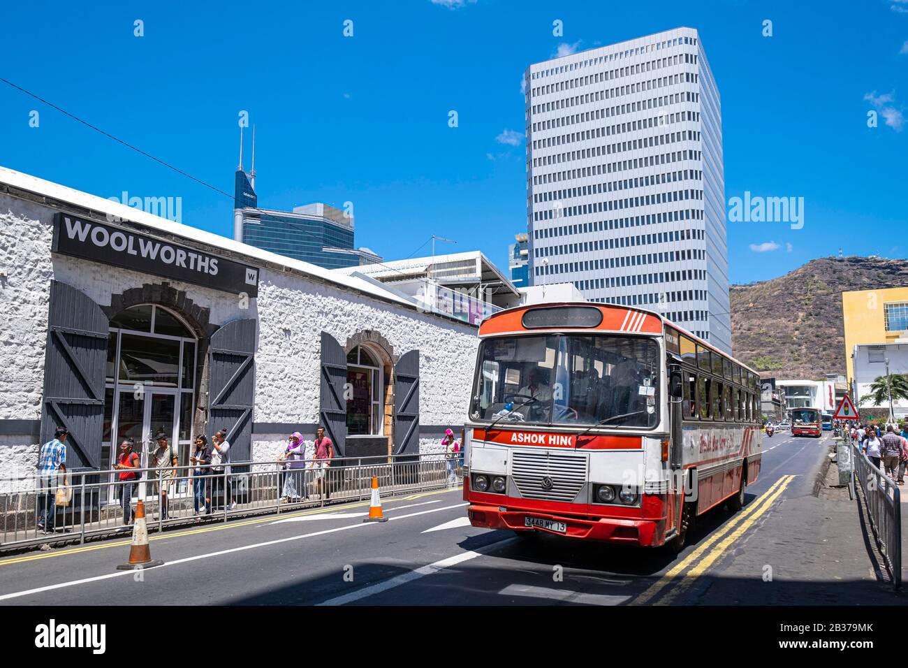Mauritius, Port-Louis district, Port-Louis, downtown, John Kennedy ...