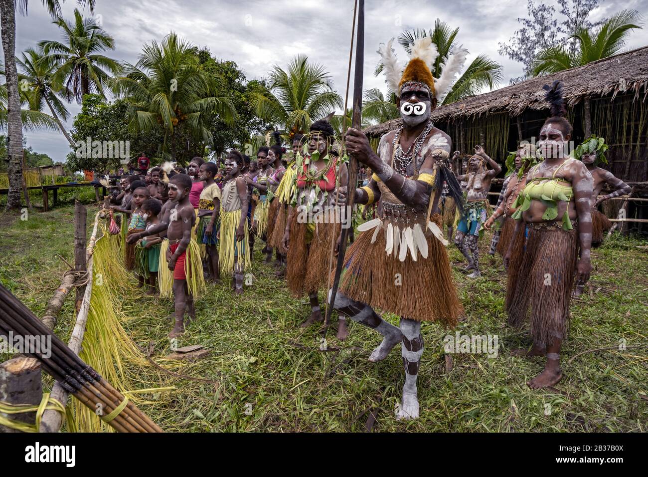 Indonesia, Papua, Asmat district, Per village, pole ceremony Stock ...