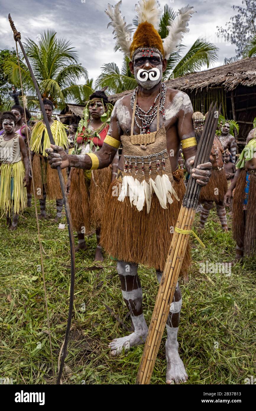 Indonesia, Papua, Asmat district, Per village, pole ceremony Stock ...