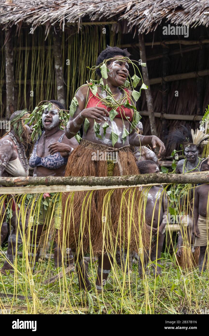 Indonesia, Papua, Asmat district, Per village, pole ceremony Stock ...