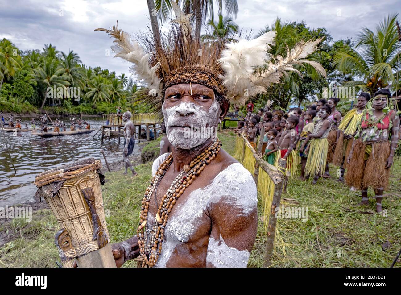 Indonesia, Papua, Asmat district, Per village, pole ceremony Stock ...