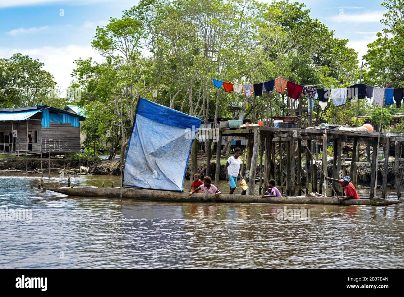 Indonesia, Papua, Asmat district, Agats Stock Photo - Alamy
