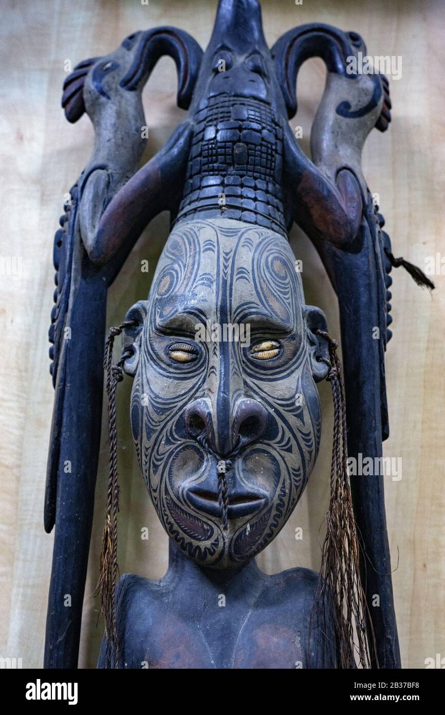 Indonesia, Papua, Jayapura, Asmat museum, Rockefeller collection Stock ...