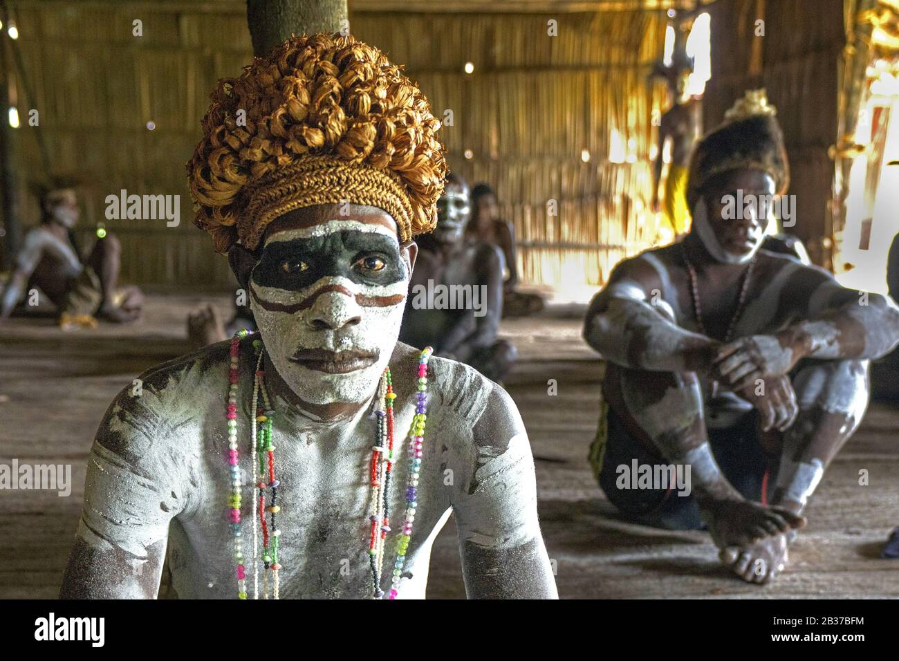Indonesia, Papua, Asmat district, Asmat tribe in Uwus village Stock ...