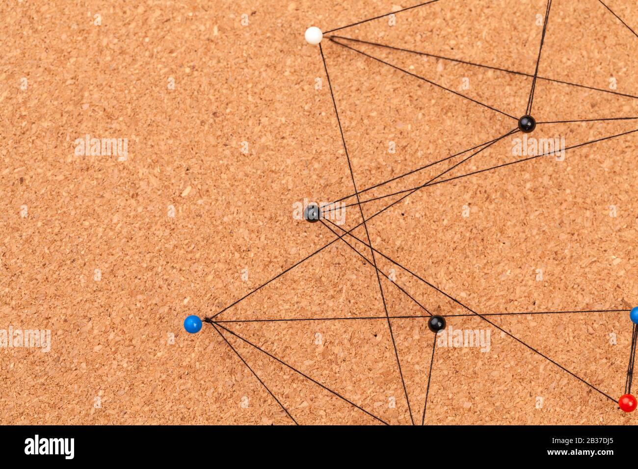 pins connected creating a network. creative photo Stock Photo - Alamy