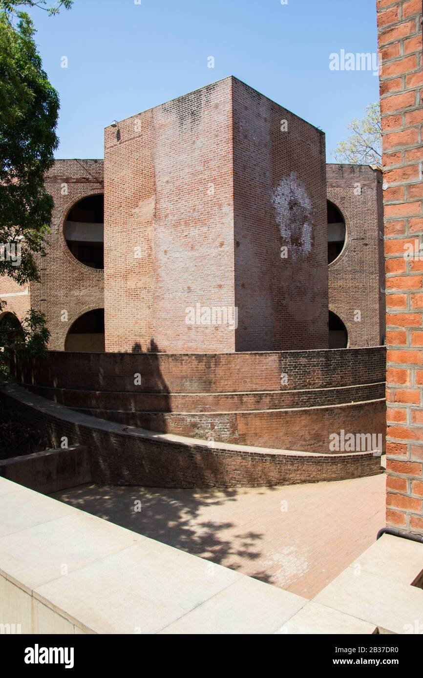 Square tower of bricks surrounded by brick ramps Stock Photo - Alamy