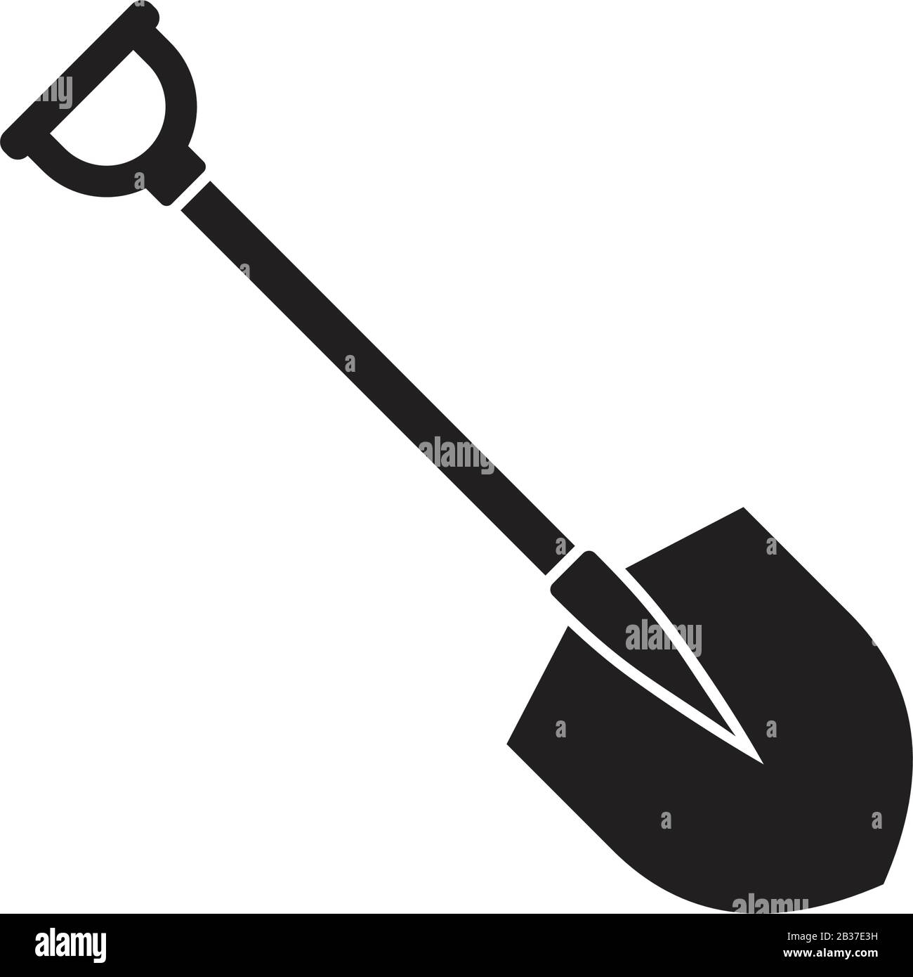 Shovel icon template black color editable. Shovel icon symbol Flat ...